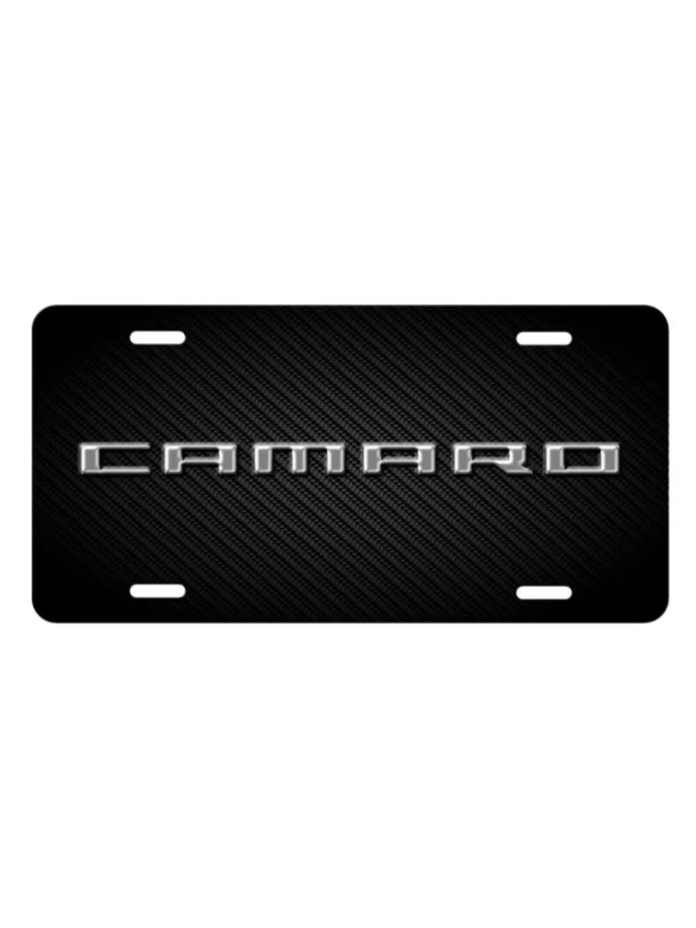 Accents | Camaro Vanity Aluminum Metal Front License Plate Tag Faux ...